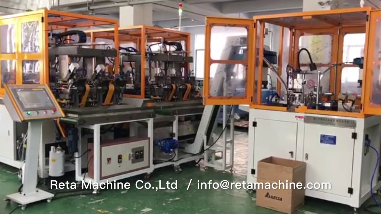 Automatic Tube Return Bend & Braze Ring Install Machine Line - YouTube