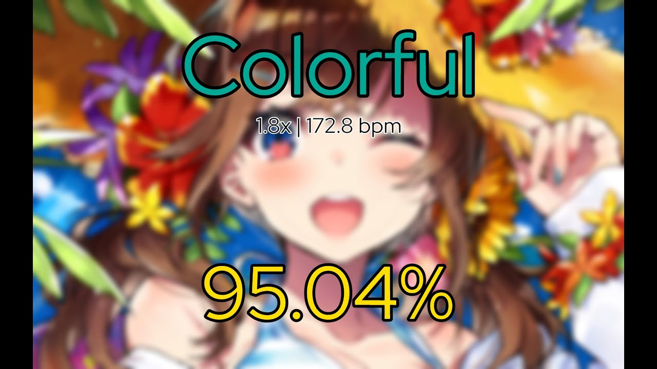 [osu!mania] Colorful 1.8x S rank - YouTube
