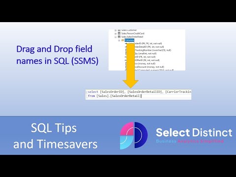 SQL Tips Drag ad Drop Field Names in SSMS - YouTube