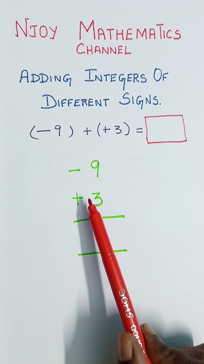 adding integers of different signs/competitive all exams/assign the ...