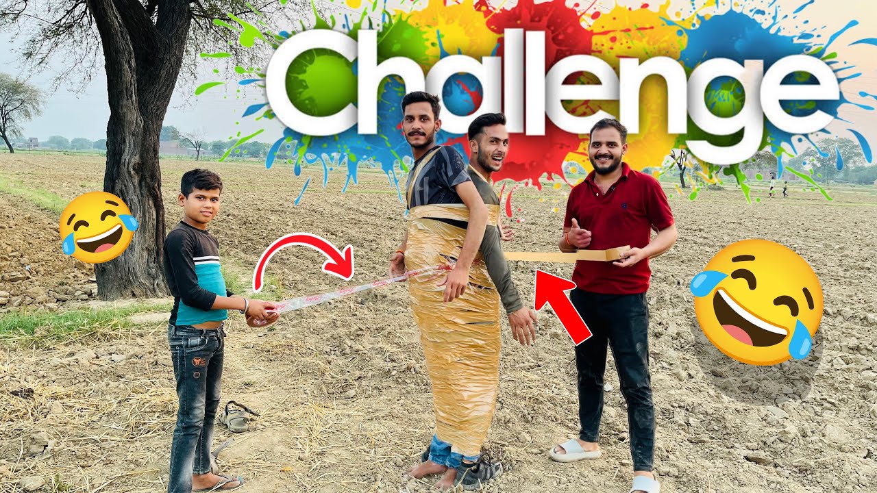 Taping 2 People Together Challange 😂 | Can Anyone Escape? - YouTube