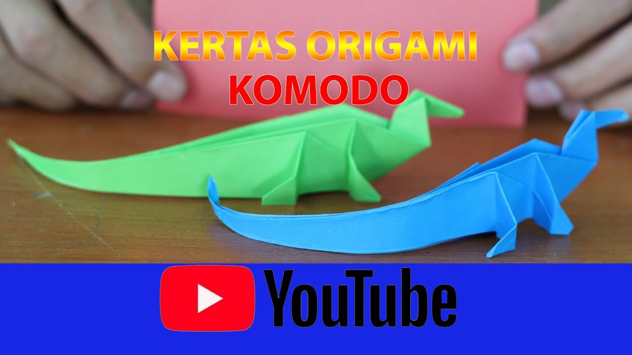 kertas origami komodo - YouTube
