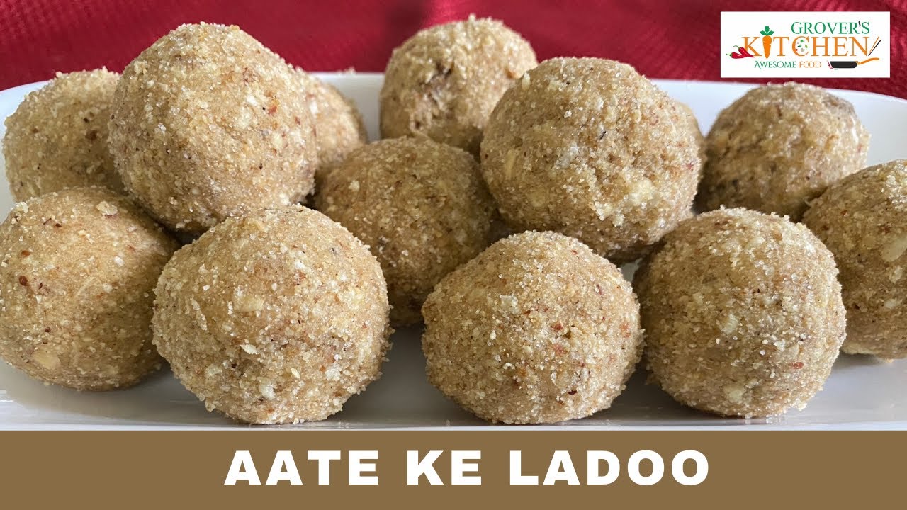 Aate Ke Ladoo recipe | Wheat Flour Ladoo | Gehu ke Aate ke Laddu ...
