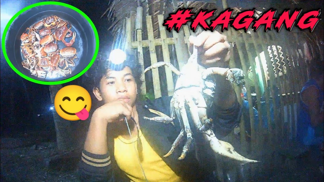#kagang/hunting crabs at night/catch&cook - YouTube