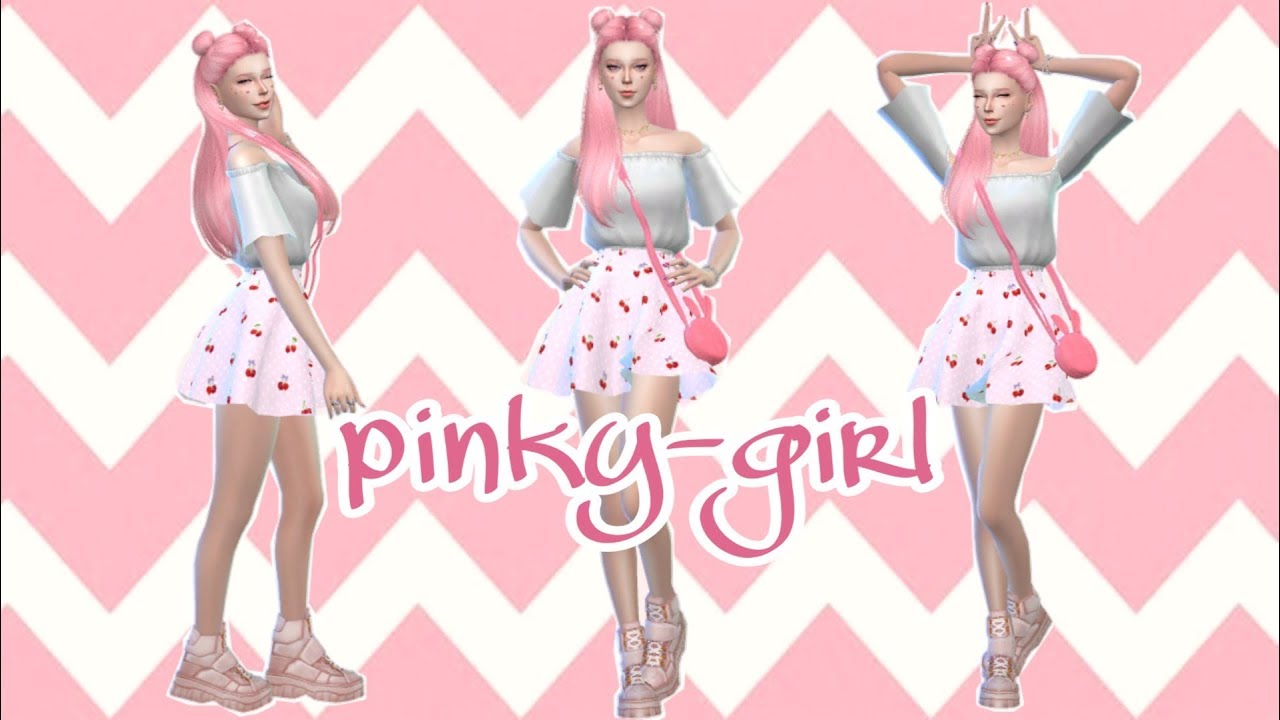 Pinky Girl 💕 | The Sims 4 Create A Sim - YouTube