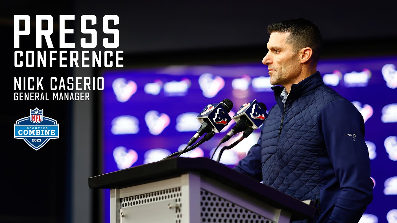 Houston Texans GM Nick Caserio meets with media at the NFL Combine ...