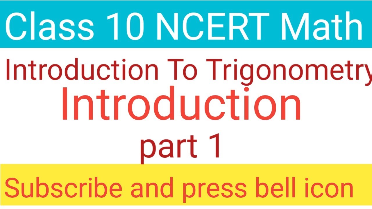 Class 10 Maths Trignometry Introduction Part 1 |NCERT |CBSE # ...