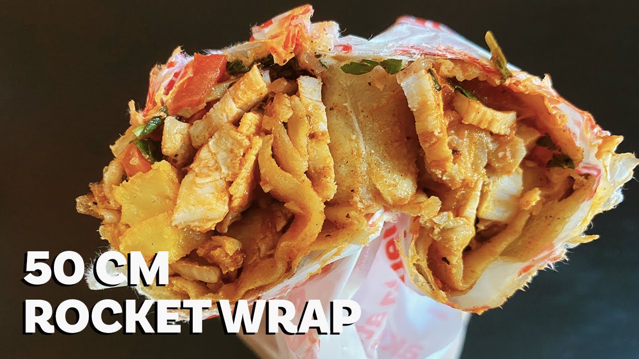 50 cm Long Chicken Döner Rocket Wrap from Akdeniz Ateşi - YouTube