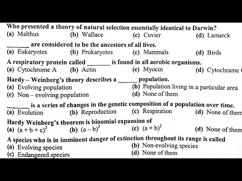 Evolution MCQs - Series Videos - Part 1 - YouTube