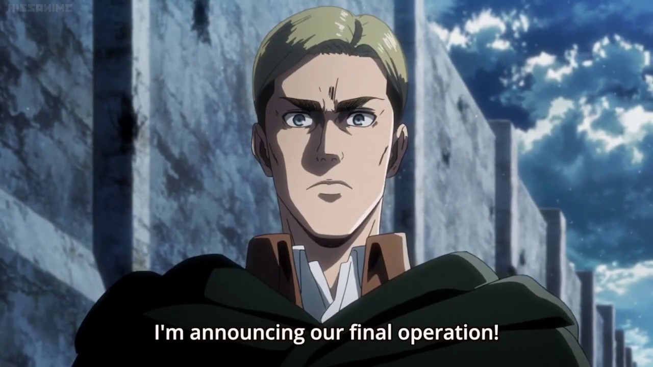 Erwin Smith's BreathTaking speech || Attack on Titan Episode 52 ...