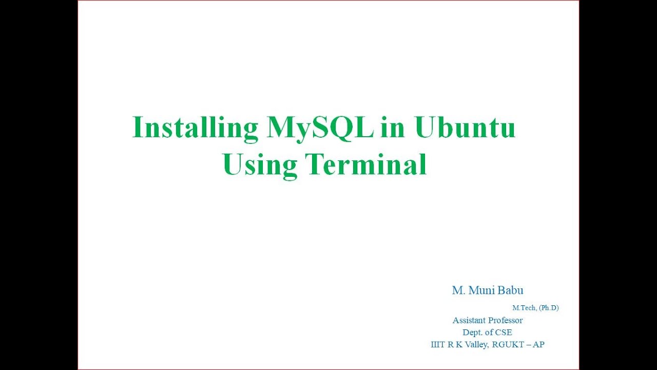 Installing Mysql In Ubuntu Using Terminal Step By Step Youtube