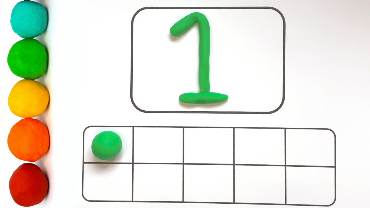 Learn to Count from 1 to 10 with Play Doh - YouTube