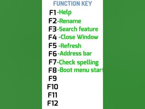 computer 🖥️ function key | function key computer basic#computer#functionkeys # ...