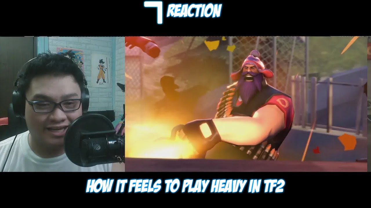 Buster React to How it FEELS to Play Heavy in TF2 - YouTube