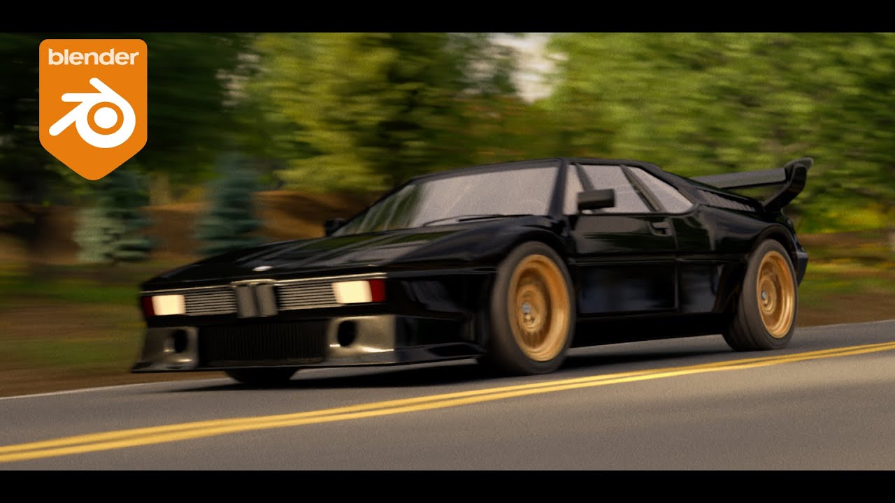 Blender Retro Car Animation - BMW M1 Procar - YouTube
