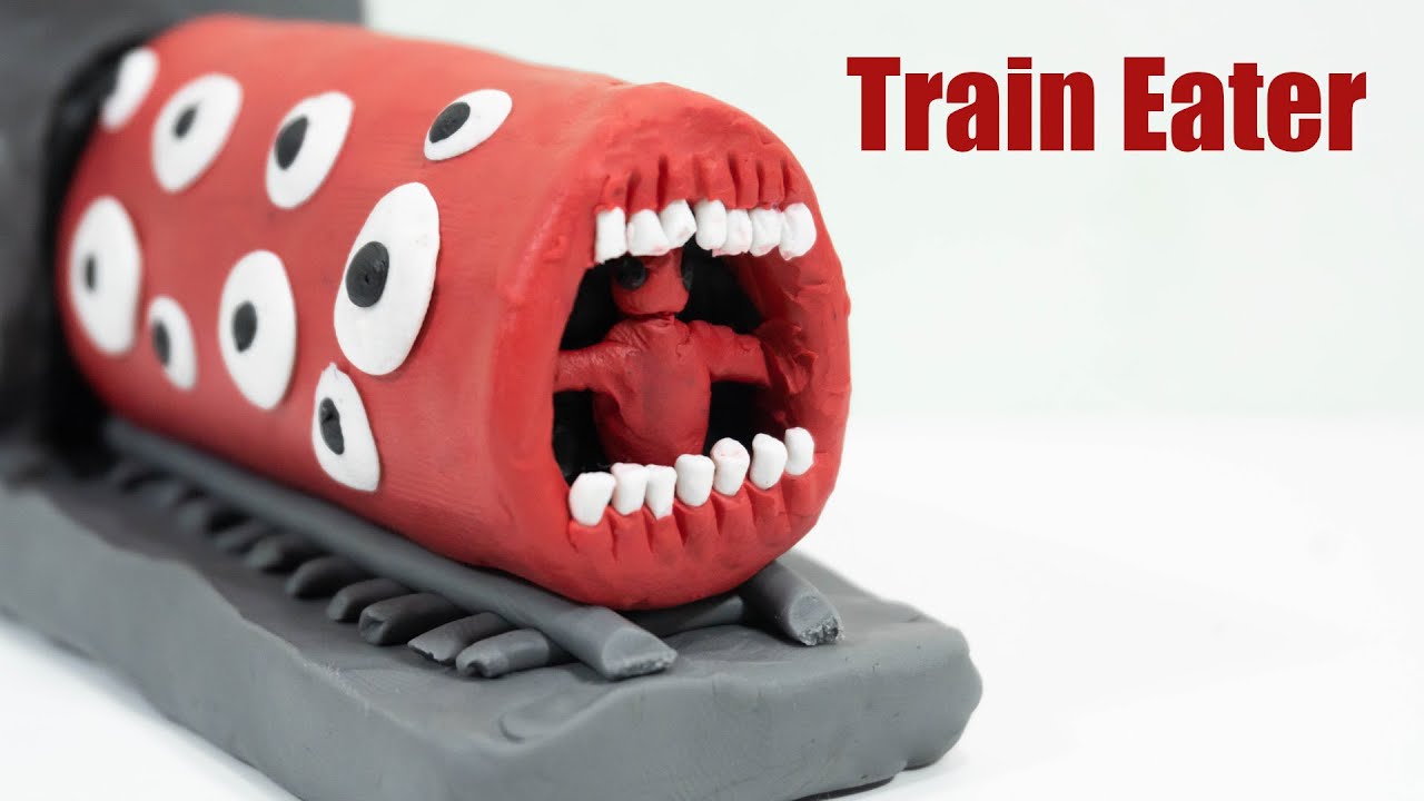 Making Train Eater Monster Clay | Leovincible - YouTube