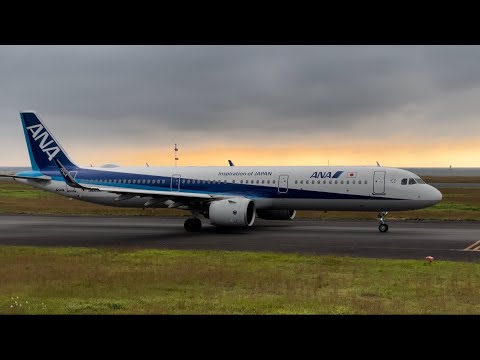 ANA A321 JA144A 離陸 - YouTube