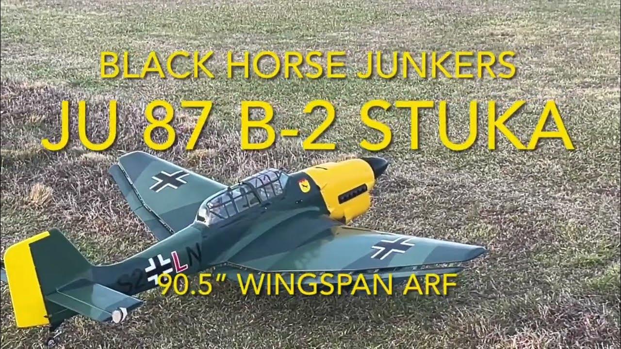 Black Horse Junkers Ju 87 B-2 Stuka 2300mm (90.5") Wingspan - ARF from MotionRC.com Flown by ...