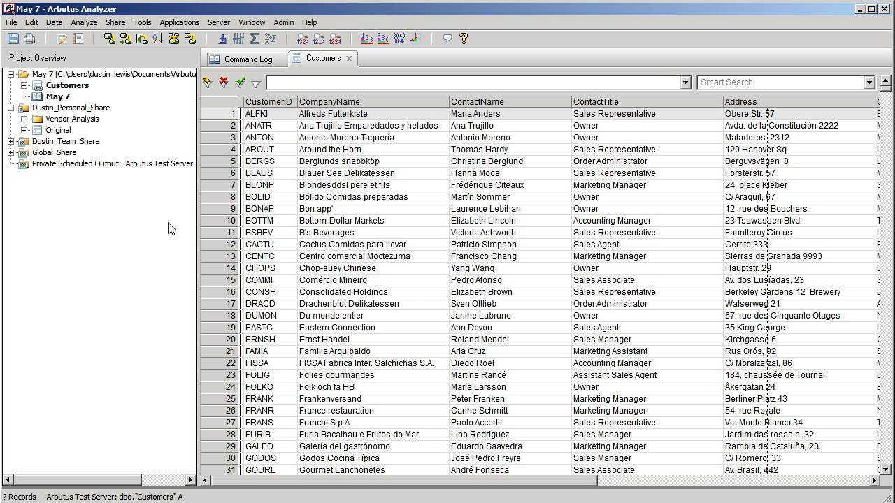 Arbutus Analyzer - Read SQL Data - YouTube