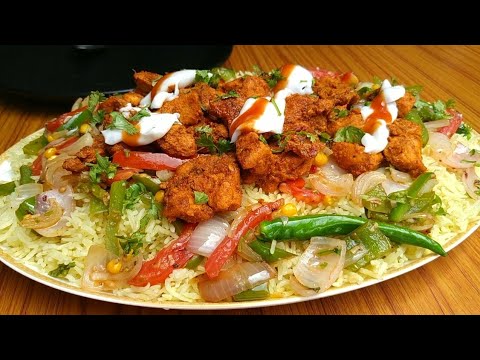 Bbq Rice Platter | BBQ Chicken Rice with Vegetables - YouTube