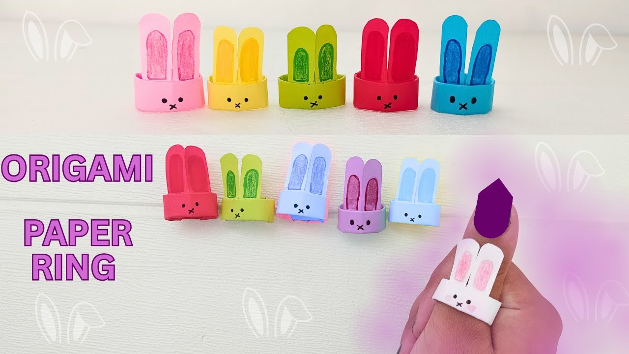Origami Paper Rabbit Ring | How to make paper ring - YouTube