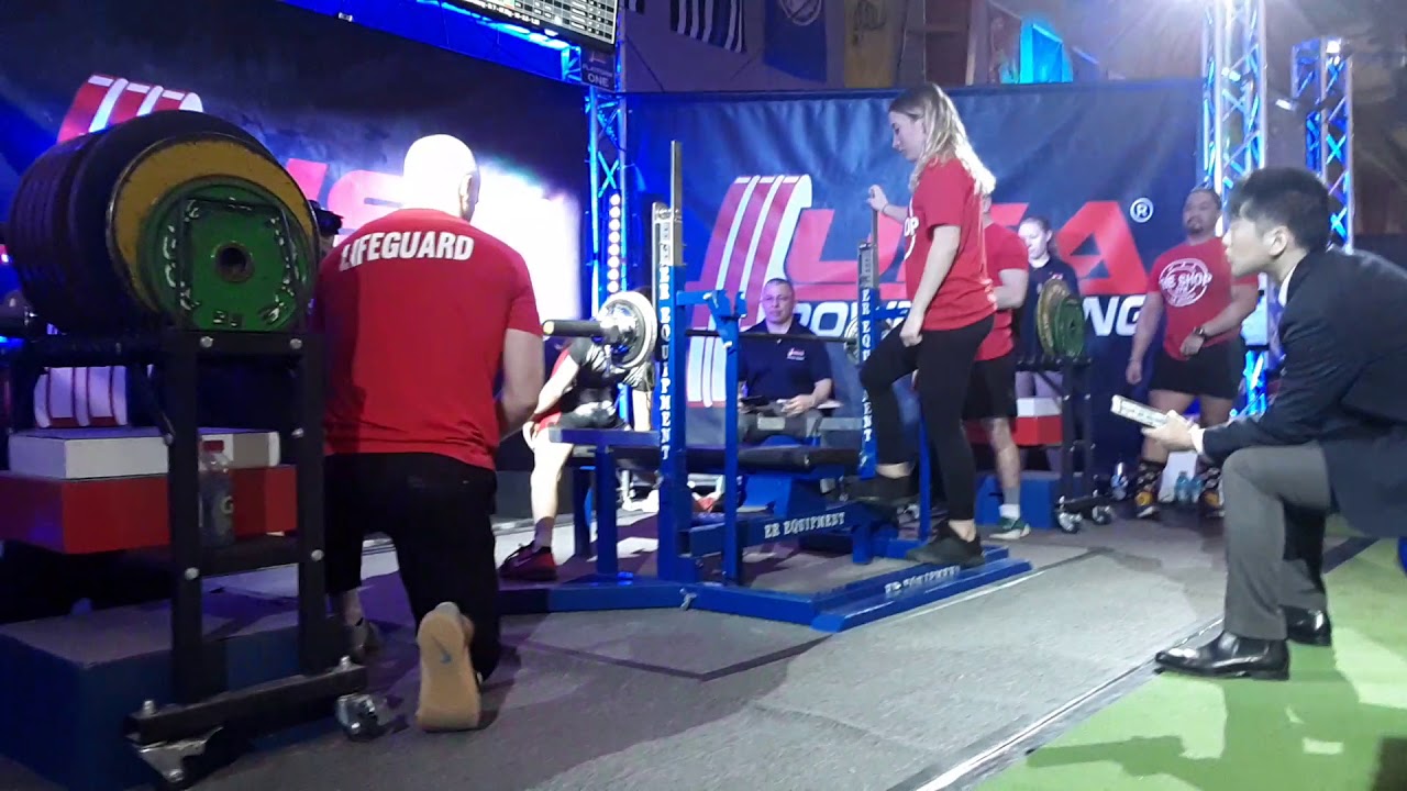 Kensington Darby Maizels 36.5kg Bench Press FA @2020 USAPL Virginia ...