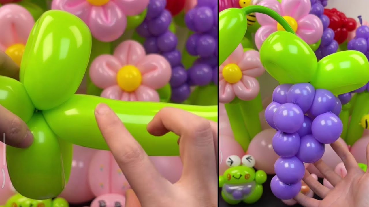 Balloon Grapes | How to make Balloon Grapes Fruit | Balloon Ideas - YouTube