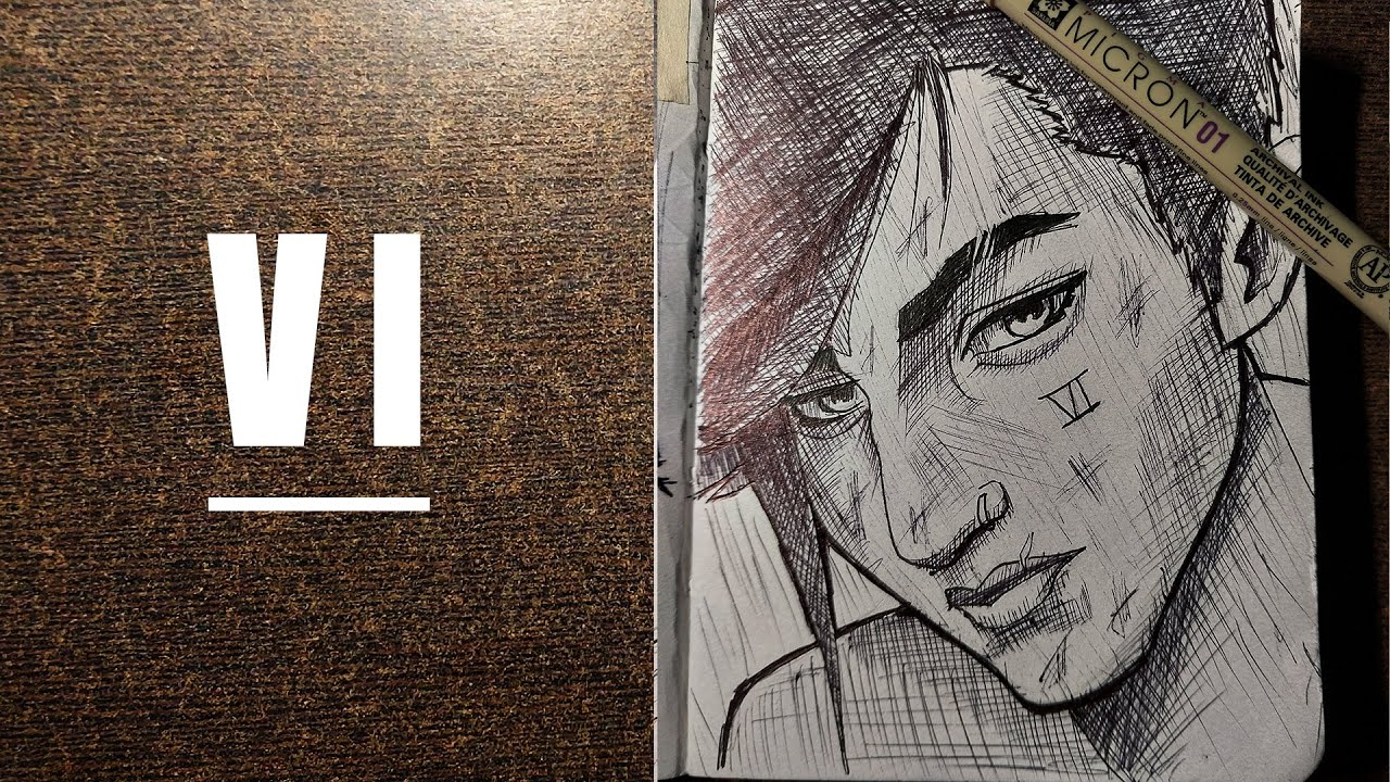How to draw VI step by step. - YouTube