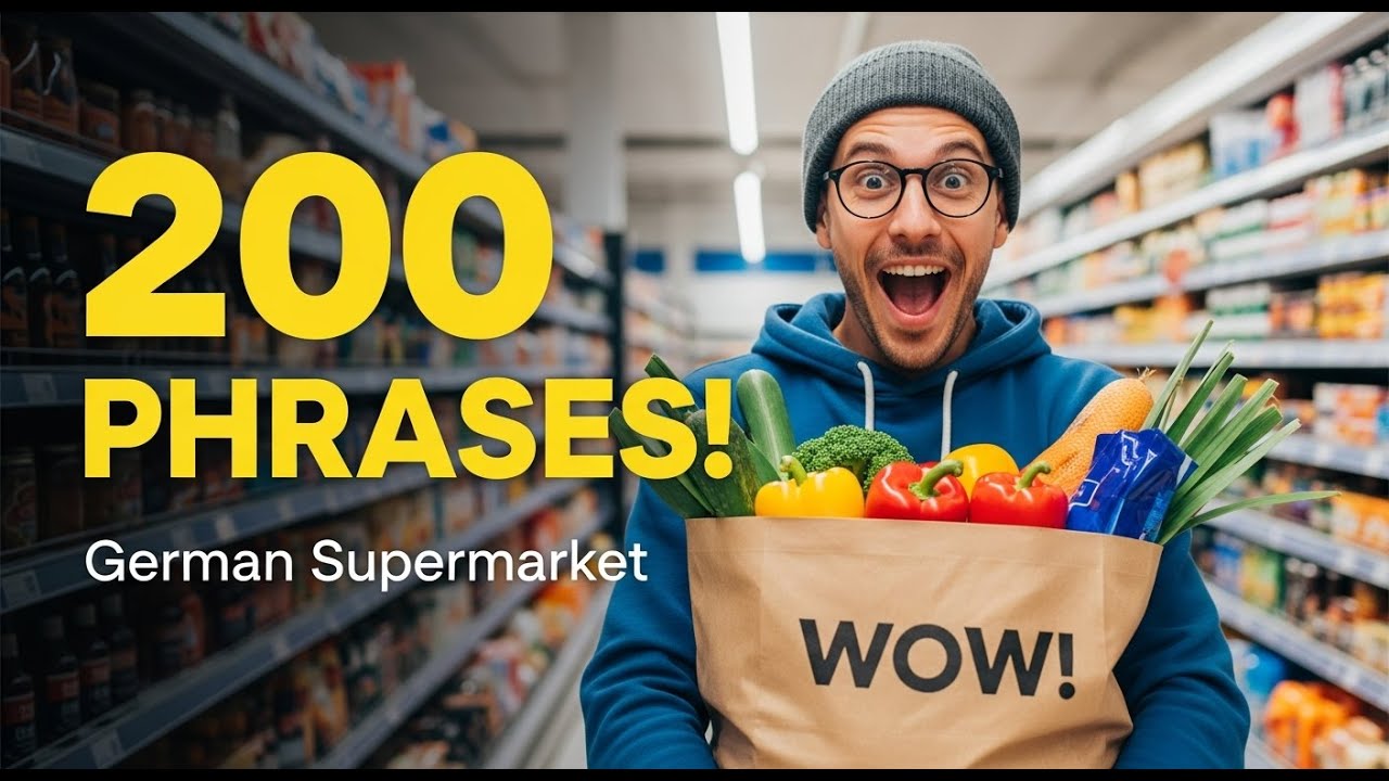 Daily German Talks 200 MUST KNOW Phrases for the Supermarket! - YouTube