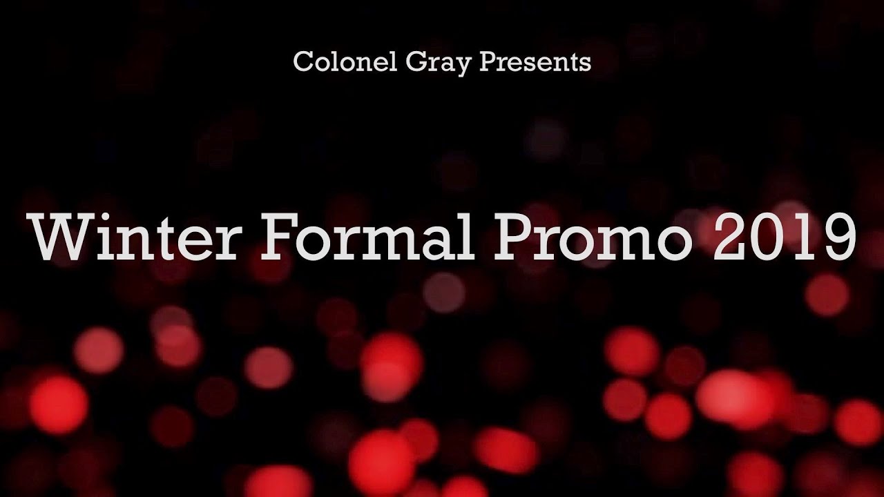 Winter Formal Promo 2019 - YouTube