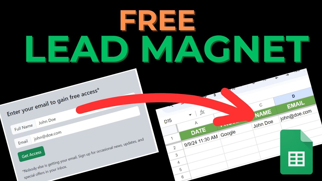 Capture Emails Before Giving Access to Free Stuff - Google Sheets ...