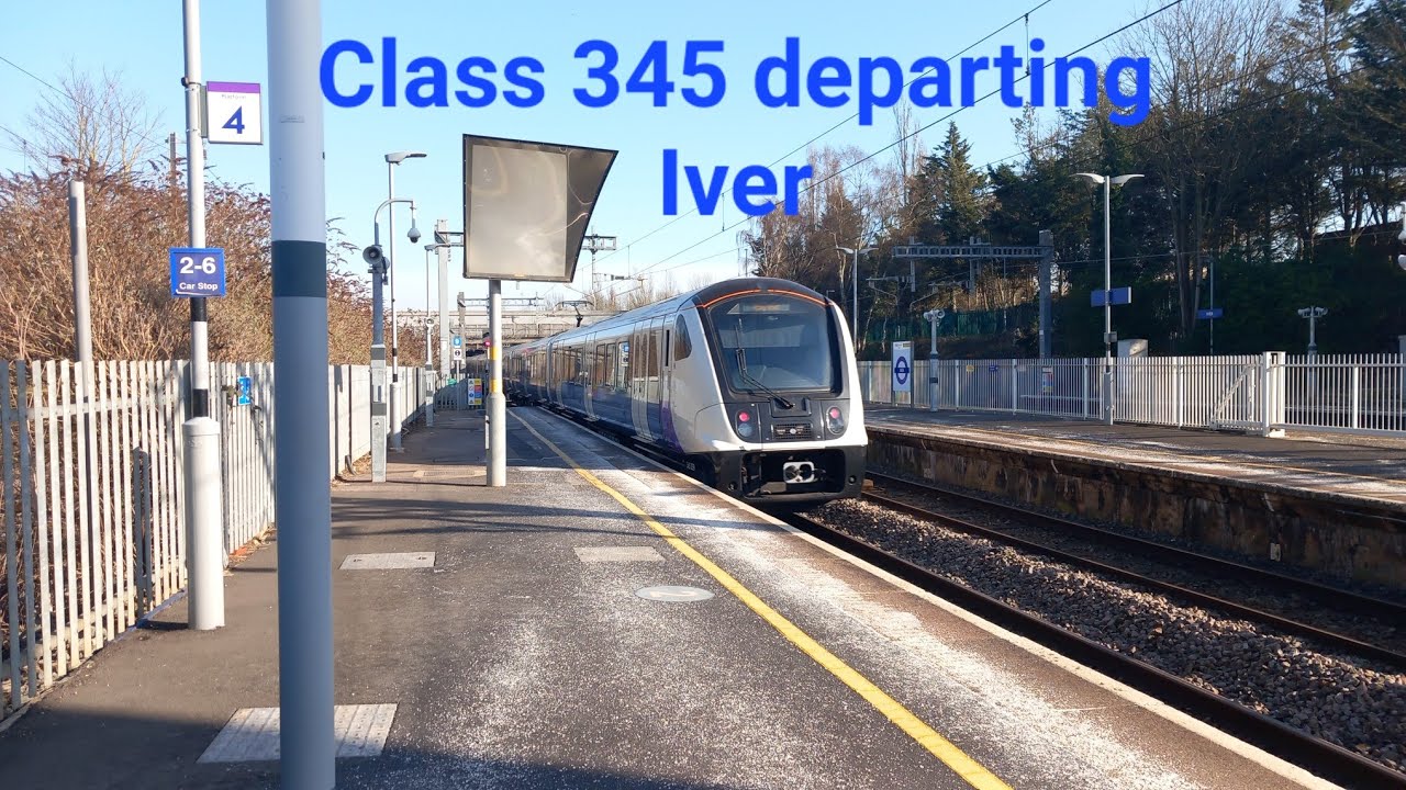 Elizabeth line Class 345 departing Iver | 15/2/2023 - YouTube