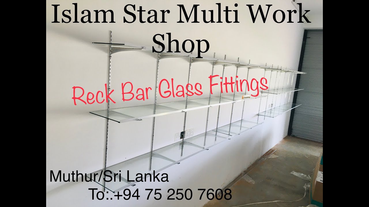 Reck Bar Glass Fittings/steel wall Reck/Glass shelf display system ...