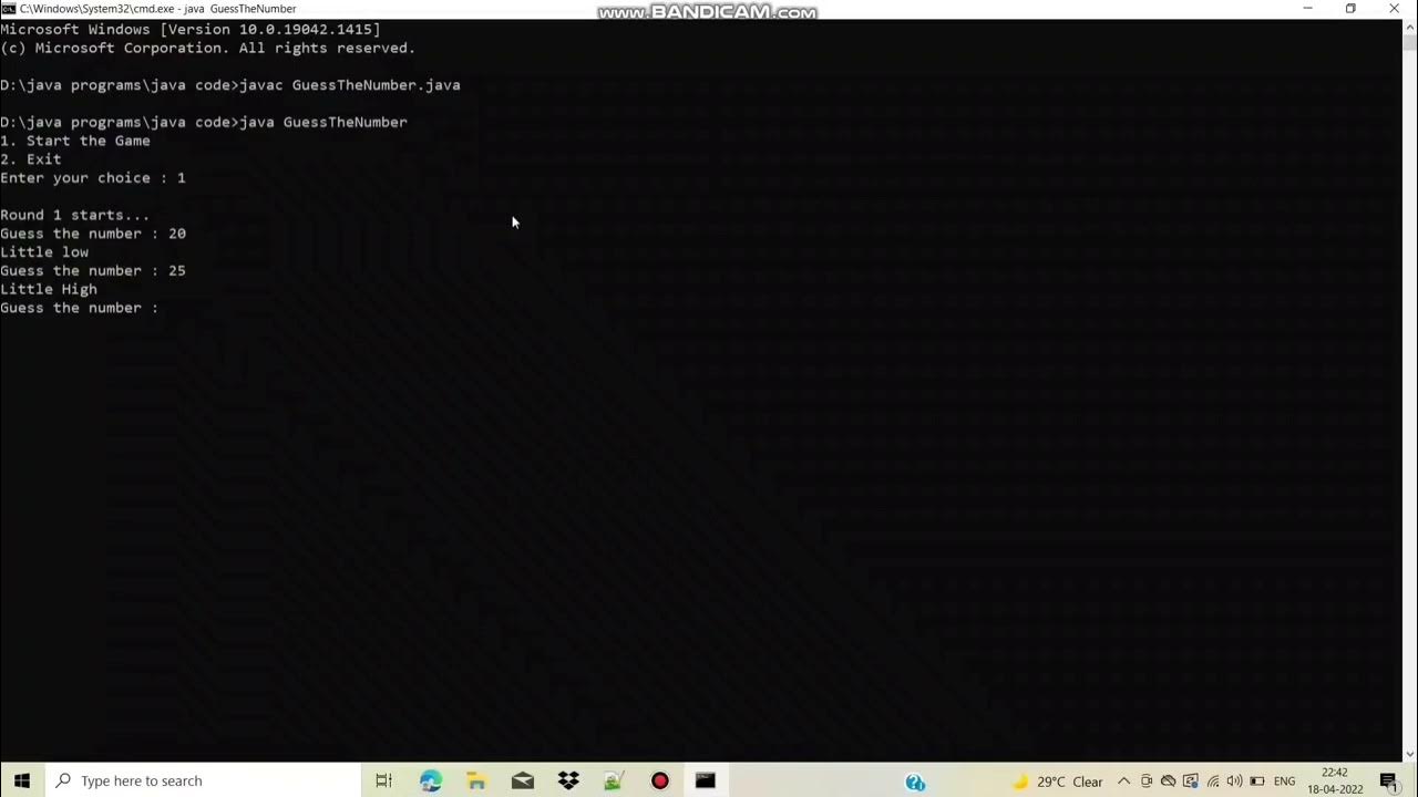 Oasis Infobyte Internship | Task-2 | Java Development | Number Guessing ...