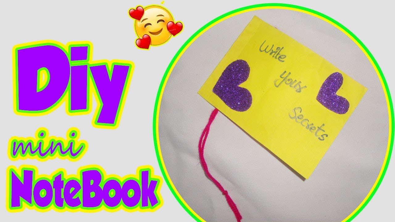 How to make Mini Notebook with Paper | School Craft Idea | DIY Mini ...