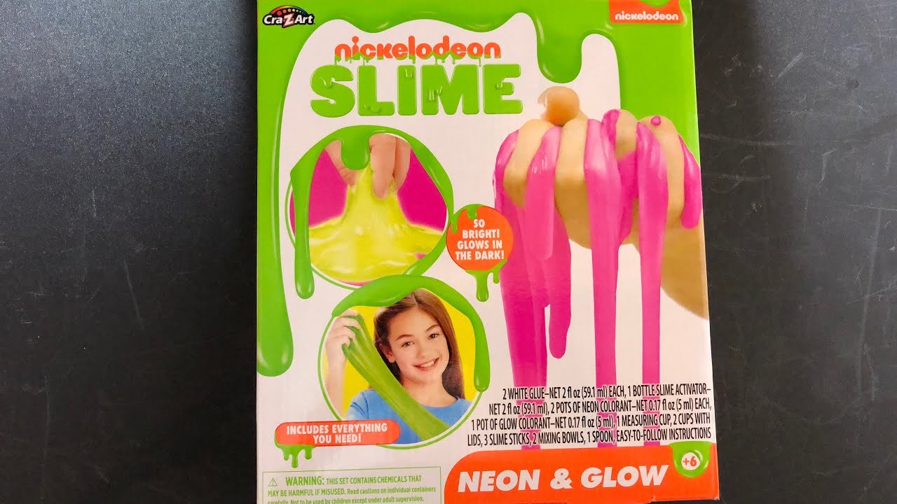 Nickelodeon Neon Slime Kit!! #SLIMESTAGRAM - YouTube