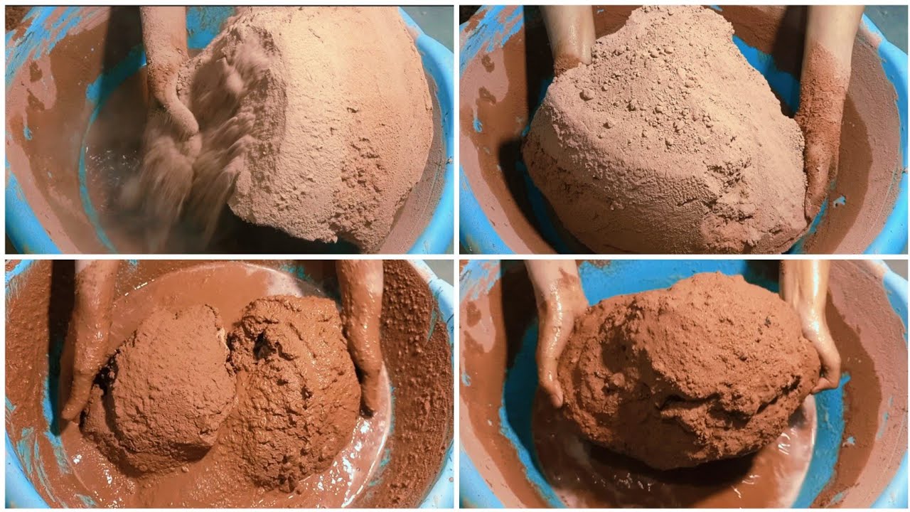 Soft pure red sand huge chunks crumbling 🤤🤤mouthwatering paste &dust ...