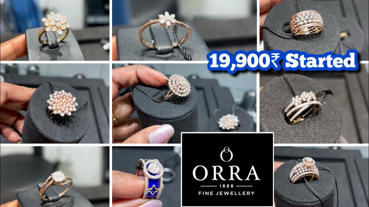 ORRA sparkling diamond finger Ring collection with Price | Daily wear ...