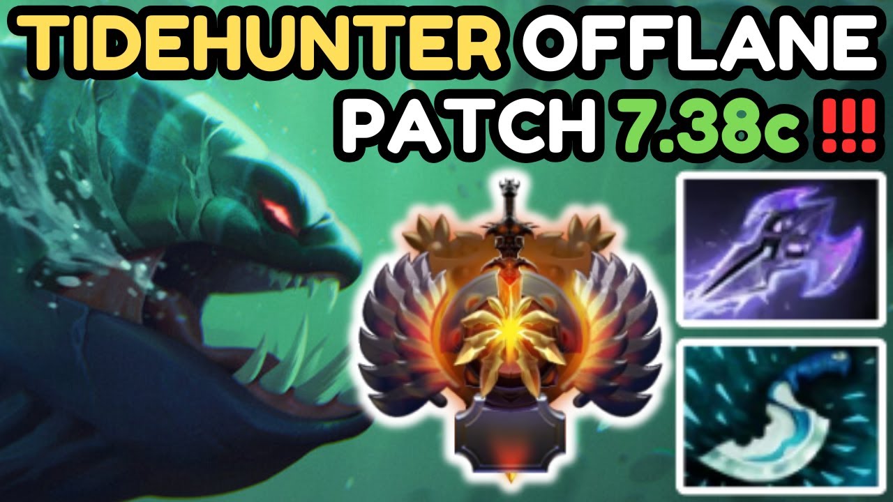 🔥 IMMORTAL TIDEHUNTER Offlane Gameplay Patch 7.38c 🔥 Tidehunter ...