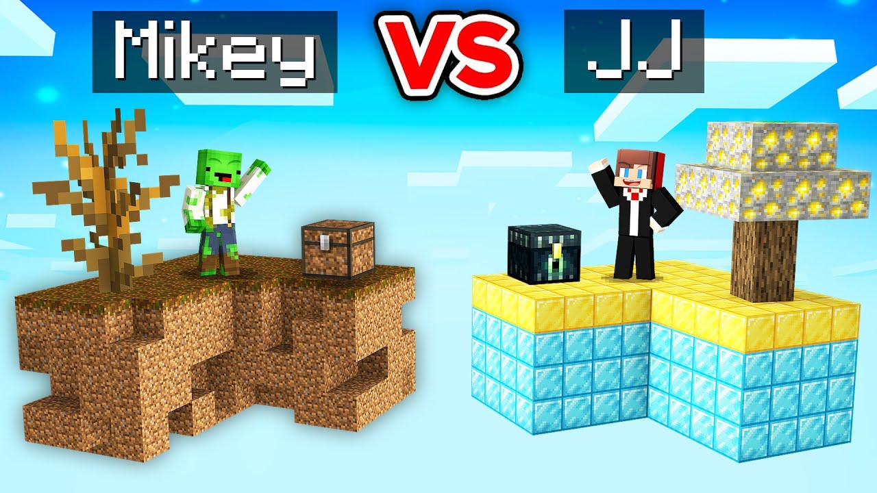 Mikey POOR Island vs JJ RICH Island Survival Battle in Minecraft (Maizen) - YouTube