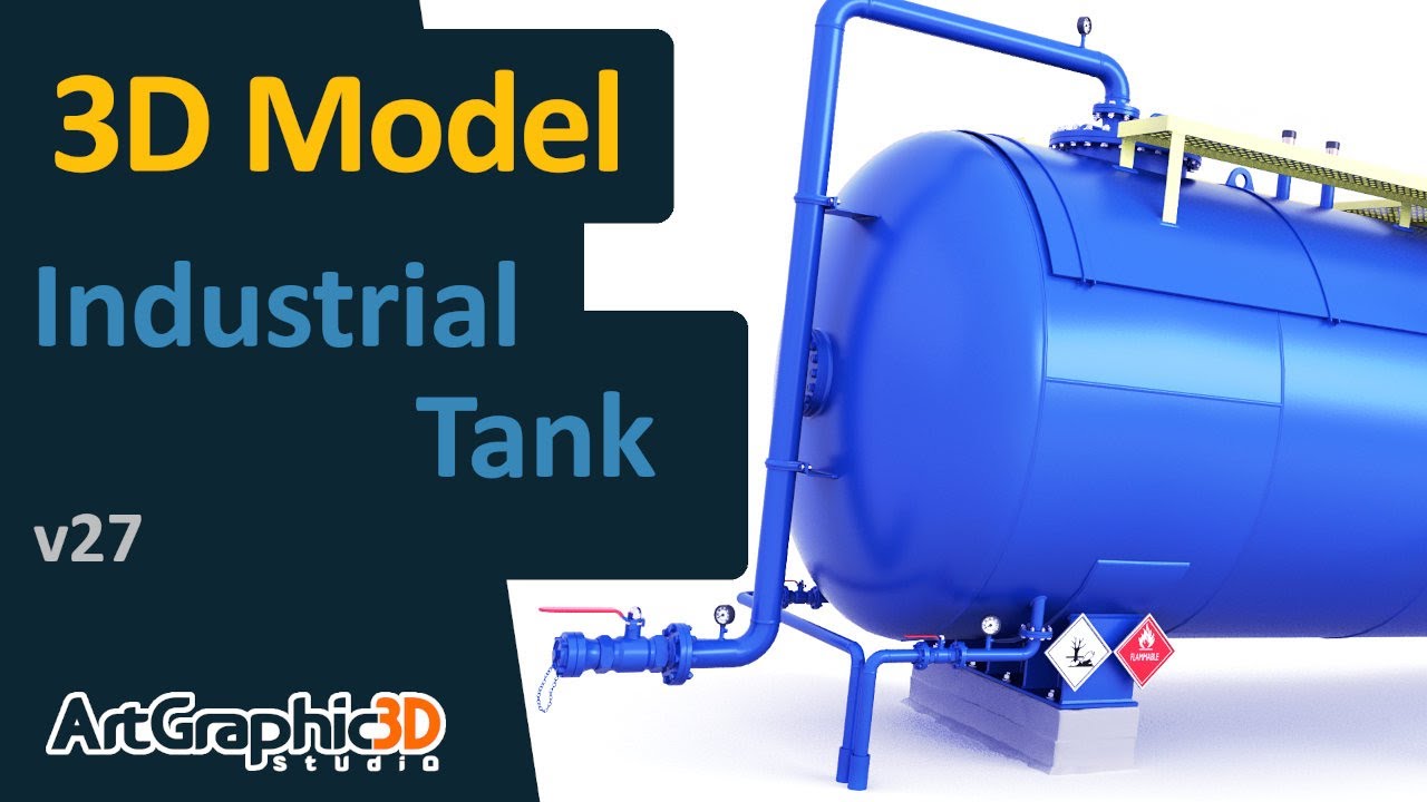 Professional LPG LNG Gas Storage Tank 3D Model | Realistic Modeling in ...