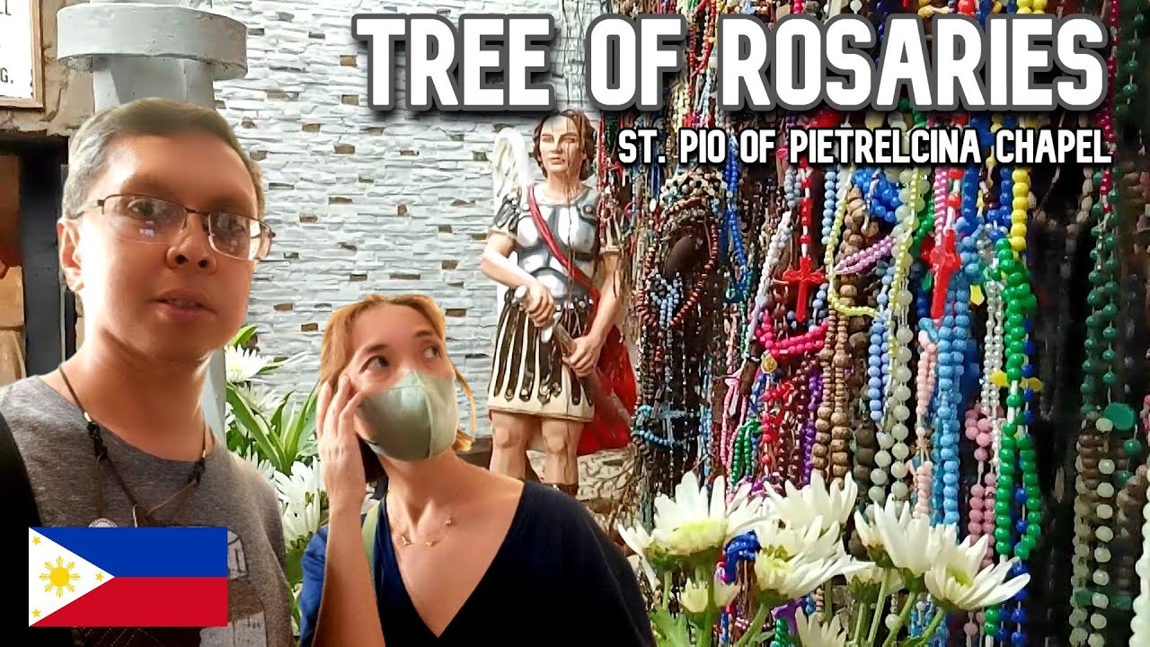 INCREDIBLE TREE of ROSARIES at PADRE PIO CHAPEL in QUEZON CITY ...