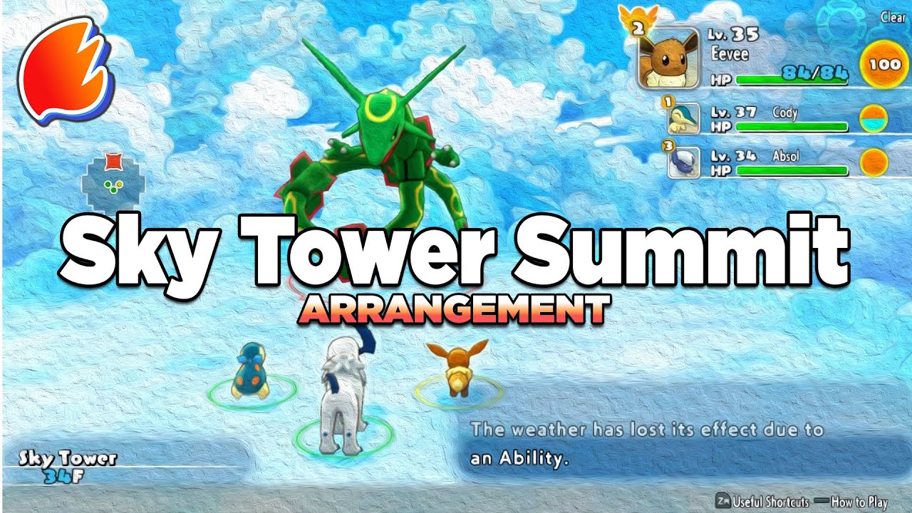 Sky Tower Summit: Arrangement Pokémon Mystery Dungeon: Rescue Team ...