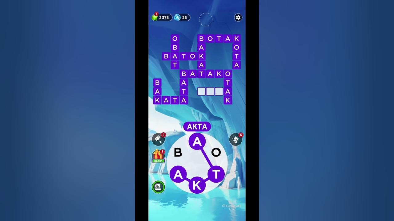 Bantu saya bermain Susun kata atau Game WOW (Words of Wonders) dari level 132 sampai selesai ...