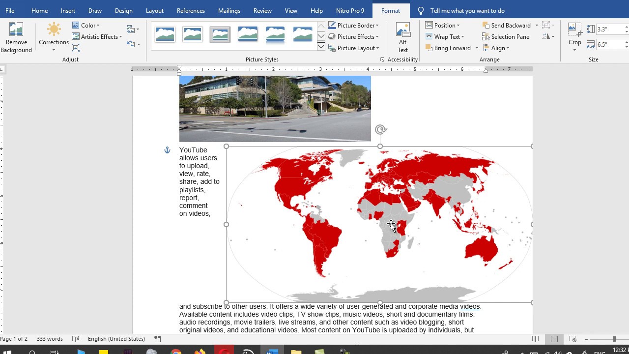 Inserting Pictures in a Microsoft Word Document/Report - YouTube