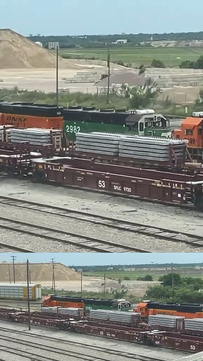BNSF 2982, BN Duo in local switcher with other Duo BNSF H3 #shorts - YouTube