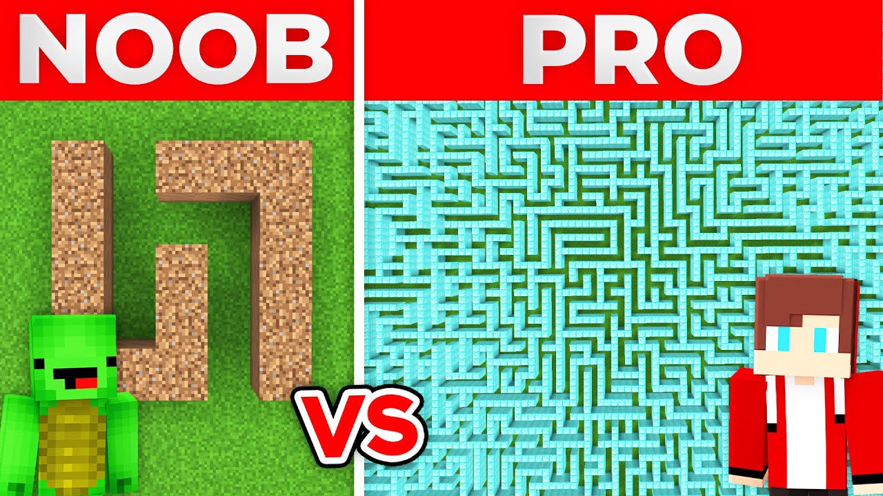 JJ And Mikey NOOB vs PRO The GIANT MAZE in Minecraft Maizen - YouTube