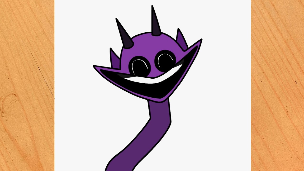 How to draw Durple Phase 4 Incredibox Sprunki step by step - YouTube