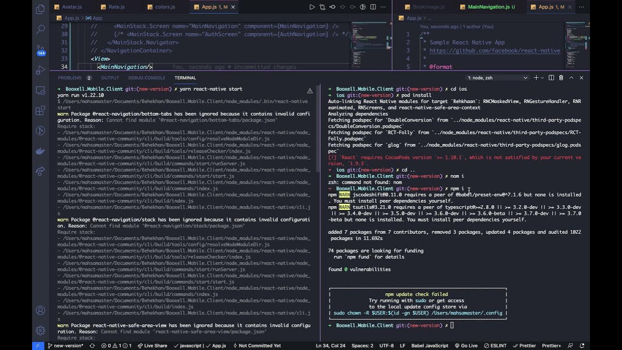 warn Package has been ignored because it contains invalid configuration. - YouTube