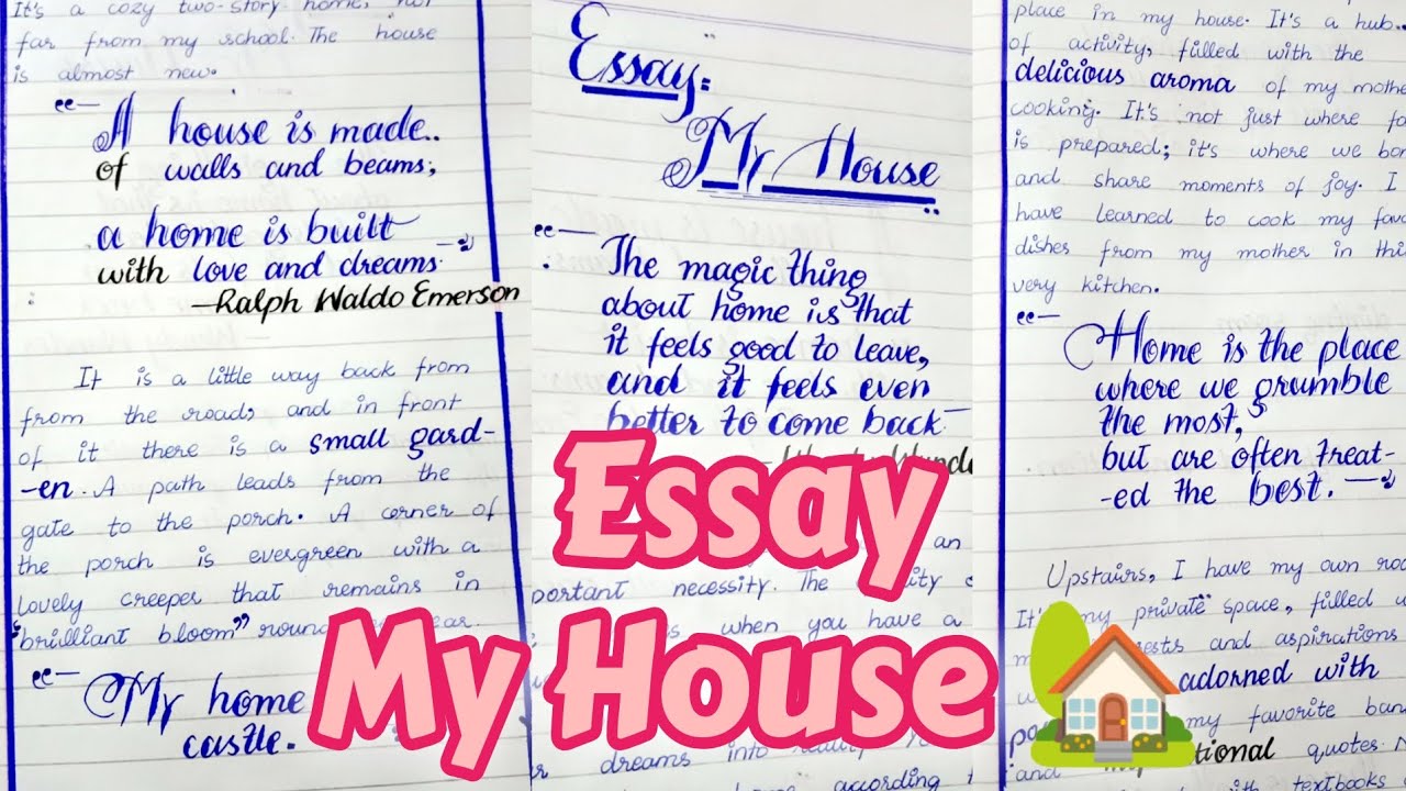 Essay on "My house "🏡 in english with quotations ||for 10th class|| 💯 ...